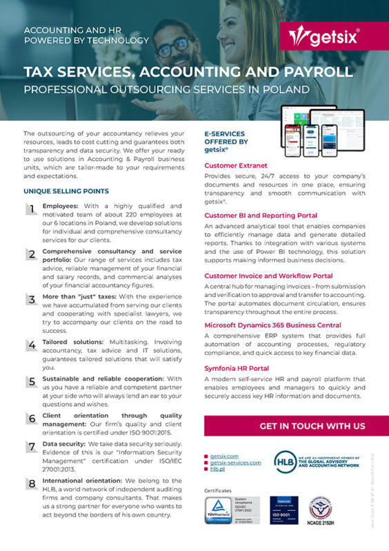 Company Profile - One Pager - getsix